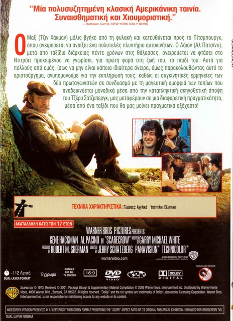 SCARECROW (GENE HACKMAN, Al Pacino, Dorothy Tristan) Region 2 DVD $28. ...