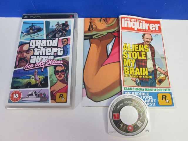 SONY PSP GTA GRAND THEFT AUTO VICE CITY STORIES VIDEO GAME playstation ...
