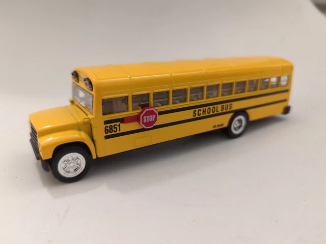 VINTAGE SCHOOL BUS Model Pull-Back Diecast Car Collection Kids Toy Stop ...