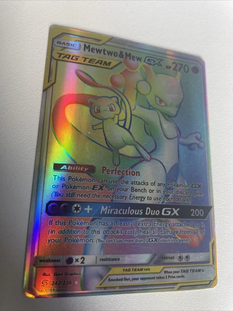 MEWTWO & MEW GX Rainbow Carte Pokemon EUR 100,00 - PicClick IT