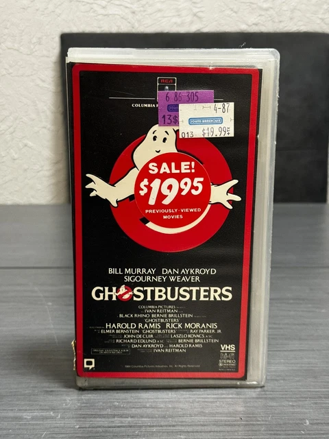GHOSTBUSTERS VHS BILL Murray Dan Aykroyd Sci-fi Supernatural Comedy ...