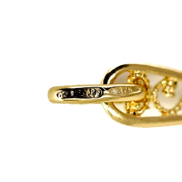 9CT YELLOW GOLD Filigree Crucifix Pendant | 37.5 x 25mm | Hallmarked ...