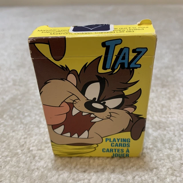 LOONEY TUNES TAZ Tasmanian Devil Playing Card Deck Taz Mayhem Game ...