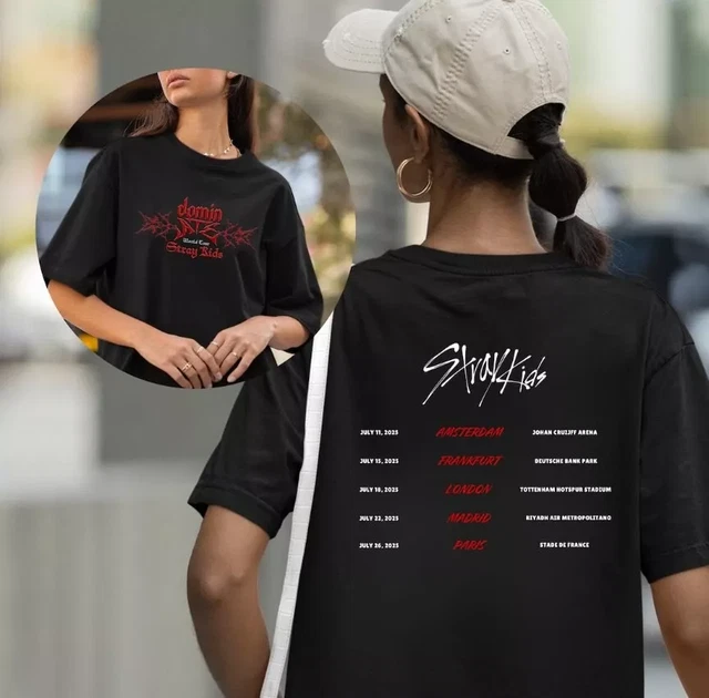 STRAY KIDS WORLD Tour 2025 Tshirt, Stray Kids Europe Shirt, dominATE ...