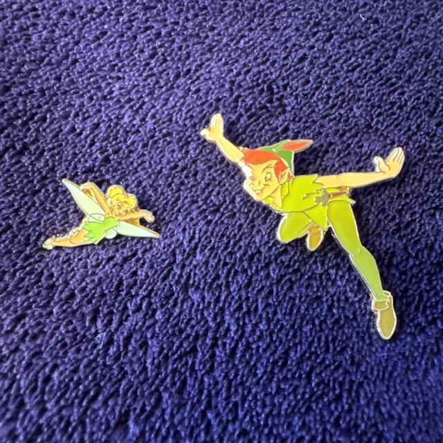 WALT DISNEY PETER Pan & Tinker Bell Flying - Return To Neverland - Pin Set $12.00 - PicClick