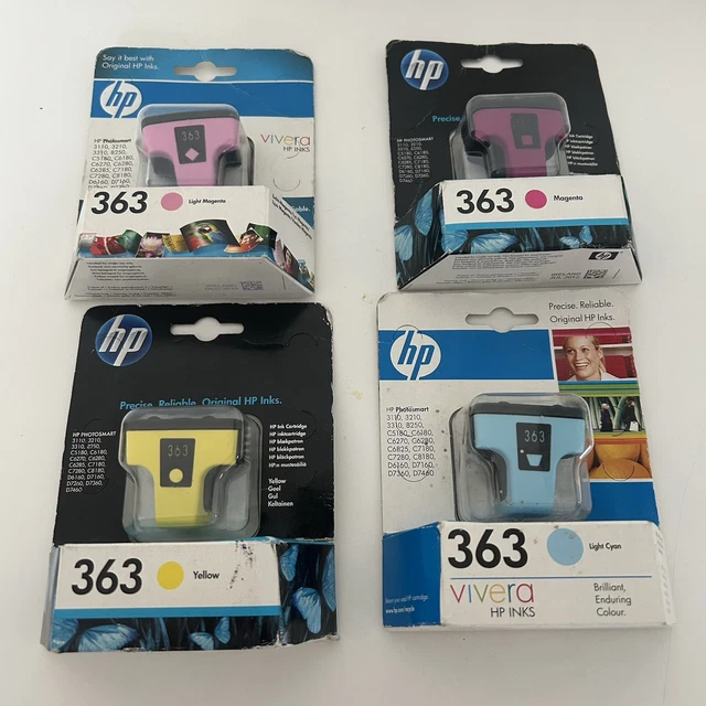 GENUINE ORIGINAL HP 363 Ink Cartridge Set x 4 Colours New EXPIRED £9.99 ...