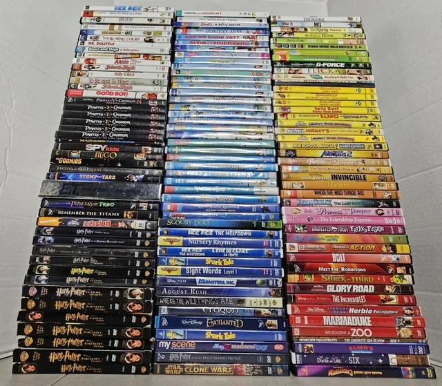 WHOLESALE LOT 100+ DVDs Kids & Family Children's Baby Pixar Disney ... WHOLESALE LOT 100+ DVDs Kids & Family Children's Baby Pixar Disney ...