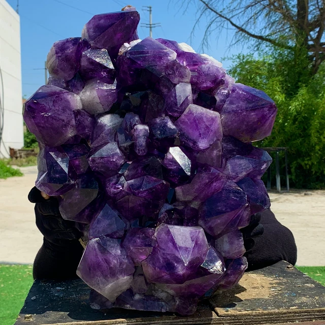 55,13 LB GÉODE d'améthyste naturelle spécimen cristal grappe guérison EUR 3,91 - PicClick FR