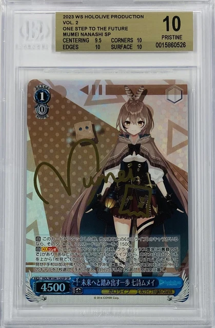 HOLOLIVE BLANC NOIR vol.2 Mumei Nanashi HOL/W104-120SP SP feuille signée BGS 10 EUR 24,19 ...