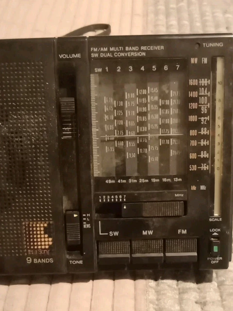 VINTAGE SONY ICF 7600A Multi Band Receiver Portable Radio For repair ...