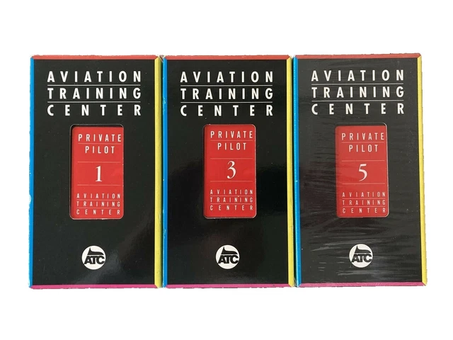 AVIATION TRAINING CENTER Private Pilot VHS (Vol 1, 3, 5) Flight Series ...