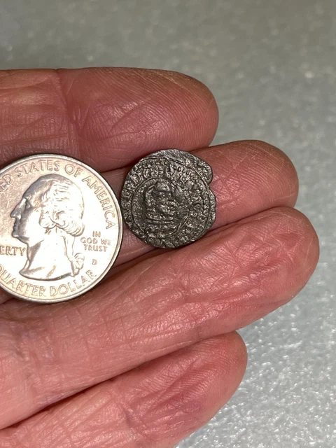 1661 KING PHILIP IV Milled Coin Spanish Pirate Treasure Era 4 Maravedi ...