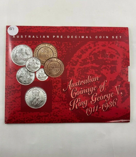 1927 AUSTRALIAN COINAGE of King George V - Pre Decimal Coin Set ...