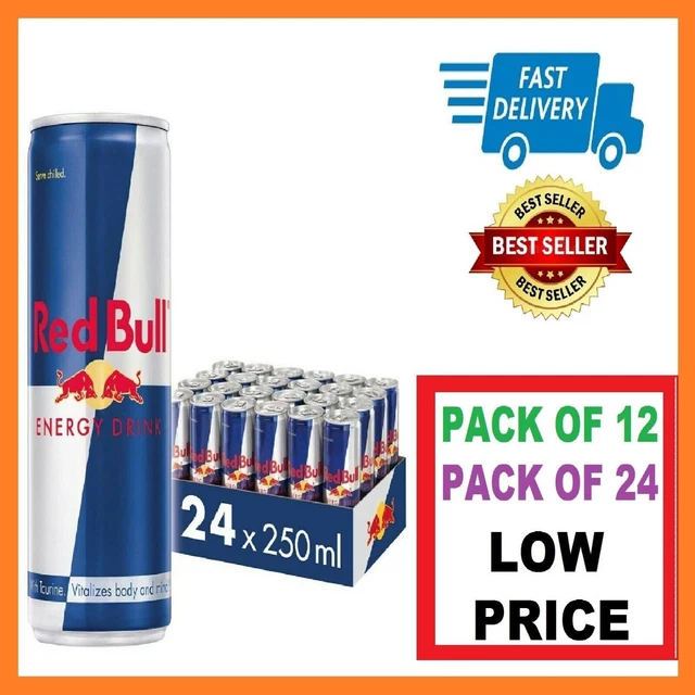 RED BULL ENERGY DRINK 250ml CLASSIC 24x250ml 12 x 250ml RED BULL Fast ...