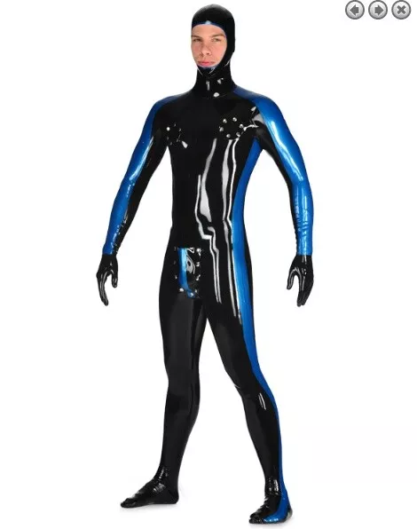 Latex Rubber Gummi Fullbody Schwarz Cosplay Catsuit Bodysuit Zentai 0