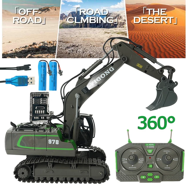 REMOTE CONTROL DIGGER Excavator-RC Excavator with Metal Shovel ...