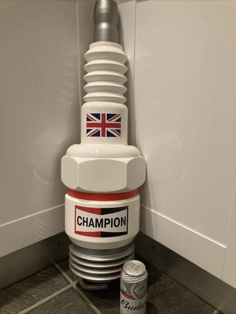 GIANT SPARK PLUG Champion Classic Car Garage Sign 32 Inch Tall Mancave ...