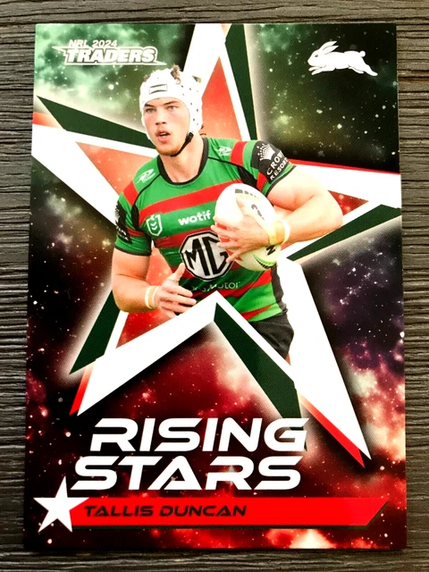 2024 NRL TRADERS 'Rising Stars' Trading Card - Tallis Duncan/Rabbitohs ...