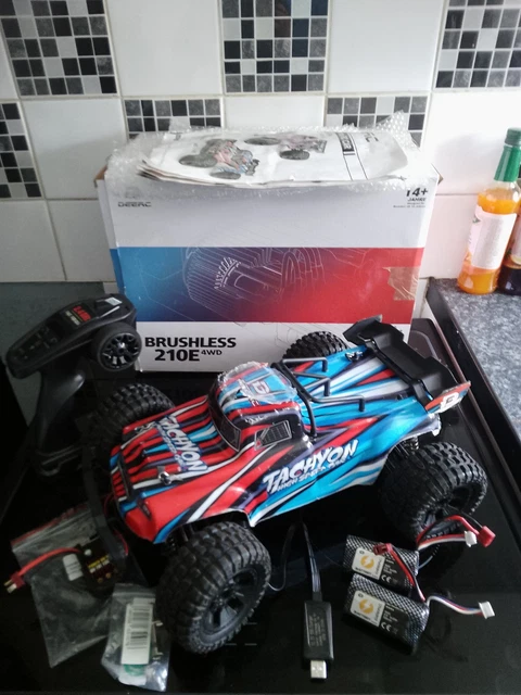 RC CAR ELECTRIC rtr Brushless 1/10 Truck Deerc 4wd 210e Tachyon 11v 2 ...