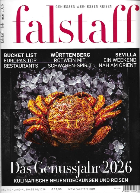 FALSTAFF MAGAZINE FEBRUARY-MARCH 2026 Issue Sept 2026 German $18.42 ...