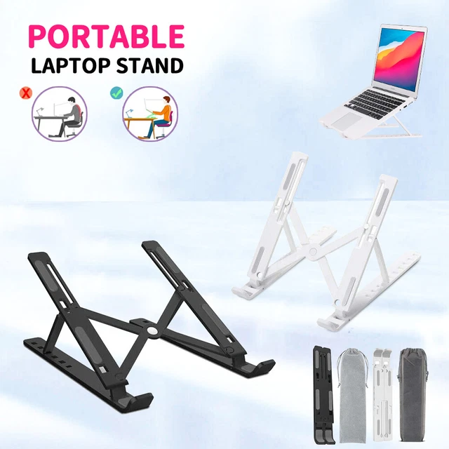 1/2XERGONOMIC PORTABLE ADJUSTABLE Laptop Stand Foldable Desktop Table ...