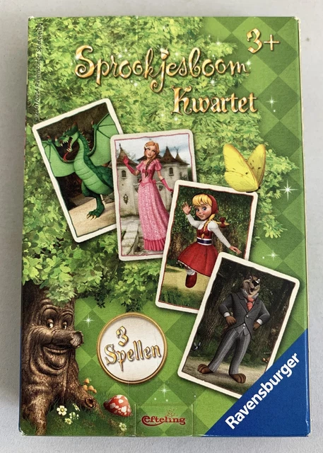 EFTELING SPROOKJESBOOM KWARTET Zwarte Piet Memo 3-in-1 Spel Game Spiel ...
