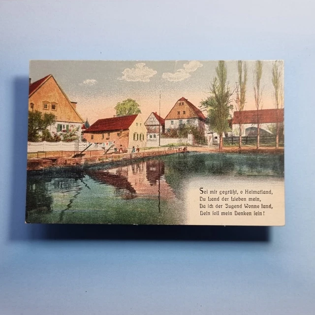 WW1 PATRIOTIC GERMAN Postcard C1916 Heimatland Nationalist Poem £9.94 ...