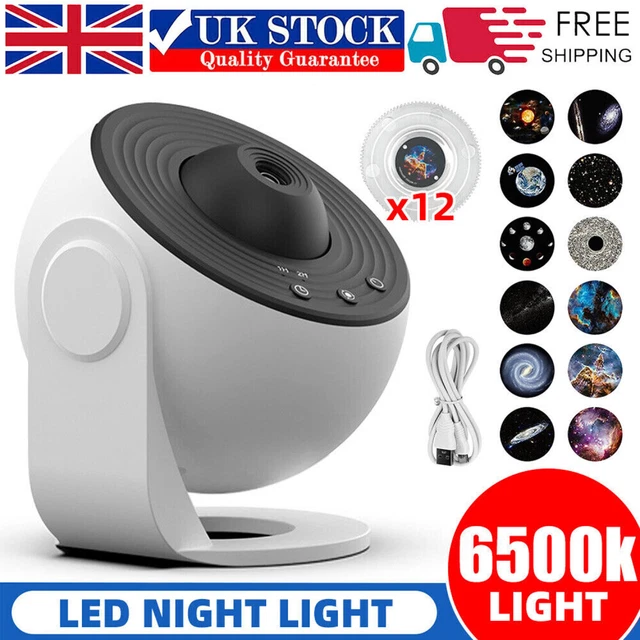 GALAXY STARRY SKY Projector Light Star Sky Night Lamp Ocean Wave Solar ...