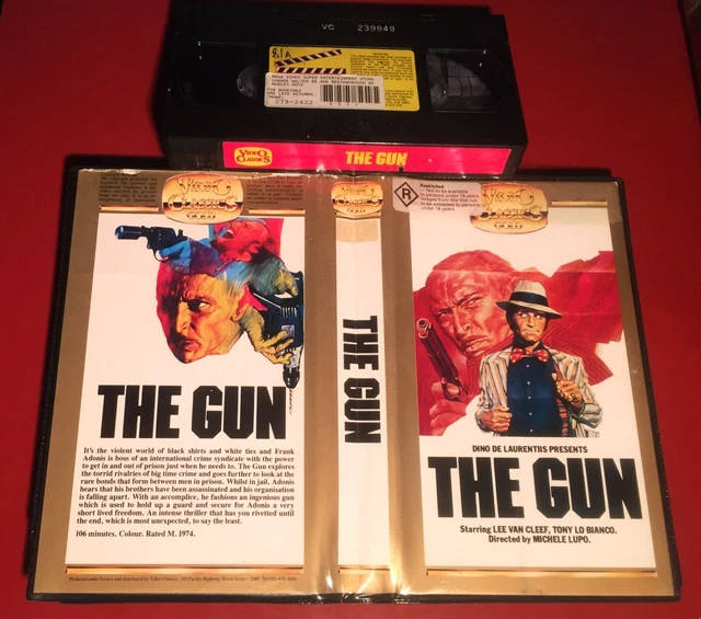 *THE GUN VHS VIDEO CLASSICS GOLD cult 70s crime comedy RARE clamshell ...