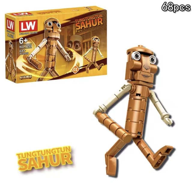 ITALIAN BRAINROT TUNG Tung Sahur 68+ Piece Building Blocks Brand New ...