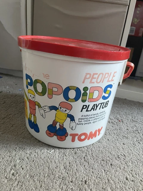 VINTAGE TOMY POPOIDS Toy People Pieces And Bucket £37.12 - PicClick UK