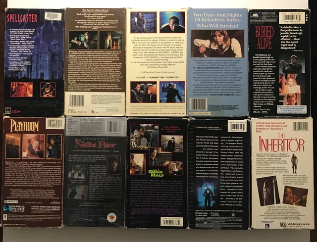HORROR VHS LOT 10 Tapes 80s 90s Nightmare Weekend Gothic Stephen King ...