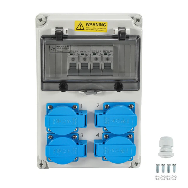 WANDVERTEILER SCHUKO 230V Universell Verteiler Stromverteiler Baustromverteiler EUR 49,99 ...