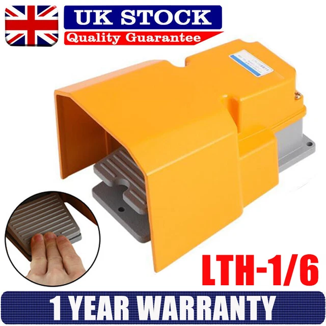 HEAVY DUTY FOOT Switch Pedal Cast Aluminum 15A SPDT With Guard AC380V ...