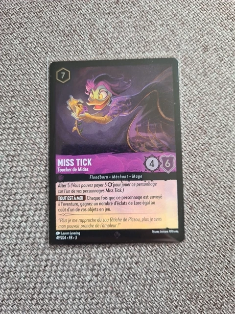 MISS TICK 49/204 Foil LORCANA CHAPITRE 3 EUR 1,00 - PicClick FR