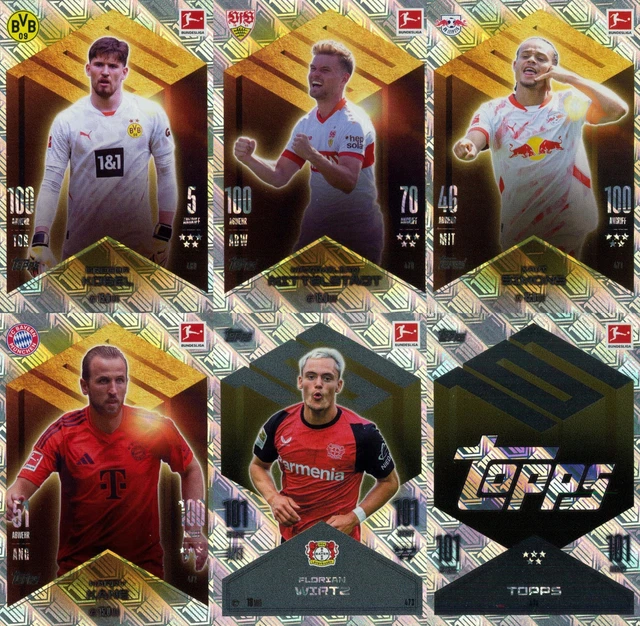 TOPPS MATCH ATTAX Bundesliga 2024/2025 24/25 ALLE 6 Club 100/101 Cards ...