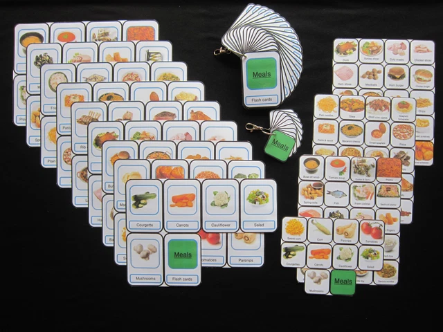 EVERYDAY MEALS VISUAL Cards Autism/ADHD/PECS/Non verbal Visual Aid ...