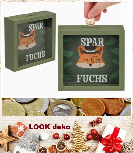 SPARFUCHS SPAR-FUCHS SPARDOSEN Kunststoffrahmen 15x15x4,5cm Deko ...