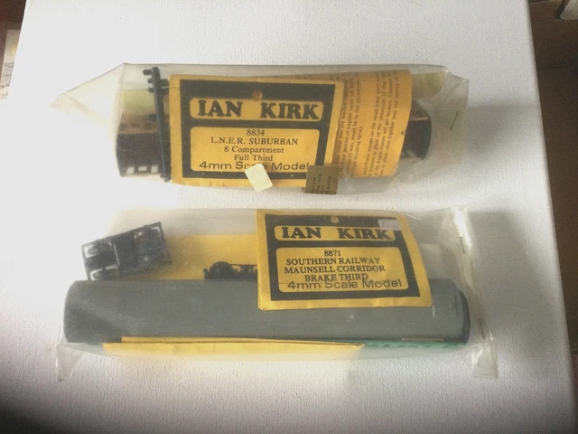 IAN KIRK OO/4MM scale kits 8834 LNER and 8871 SOUTHERN part made coach ...