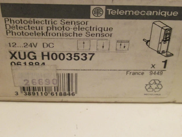 CAPTEUR PHOTOÉLECTRIQUE TELEMECANIQUE Xug-H003537 12...24Vdc Neuf EUR ...