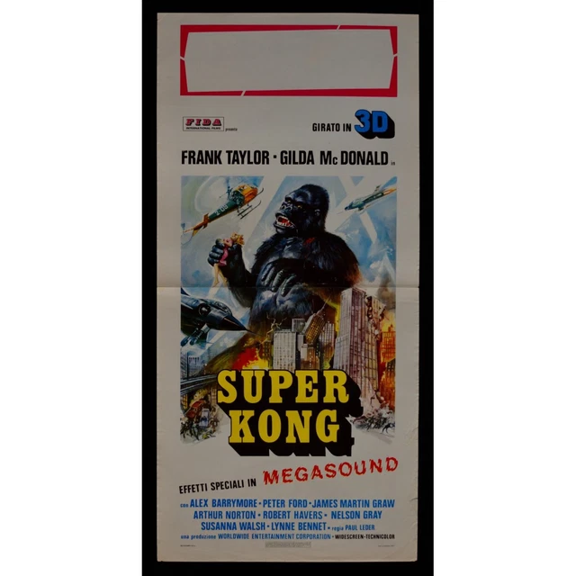 AFFICHE SUPER KONG King Godzilla Lederer Taylor Bennet Mc Donald B178 ...