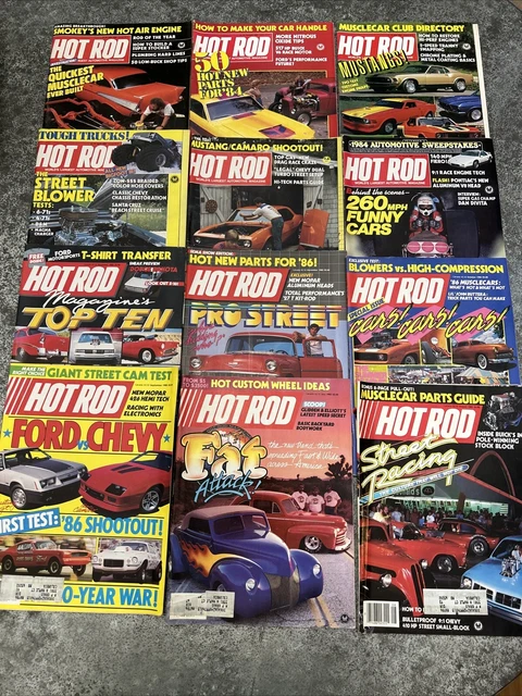 VINTAGE HOT ROD Magazine Lot Of 12 Mixed Years 1984-1985 Muscle Cars Pro Street £13.43 - PicClick UK