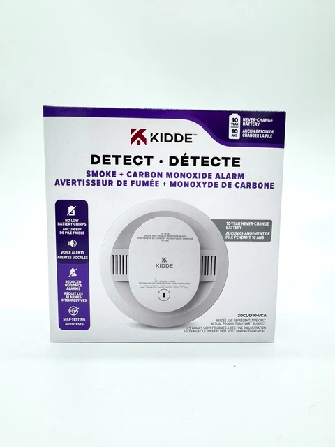KIDDE DETECT COMBINATION Smoke & CO Alarm MODEL 30CUD10-VCA $54.41 ...
