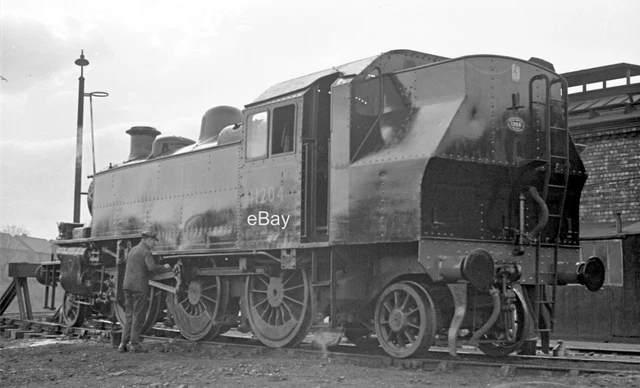 RAILWAY STEAM NEGATIVE Ivatt 2 41204 Stockport Edgeley MPD 9B 10/66 ...