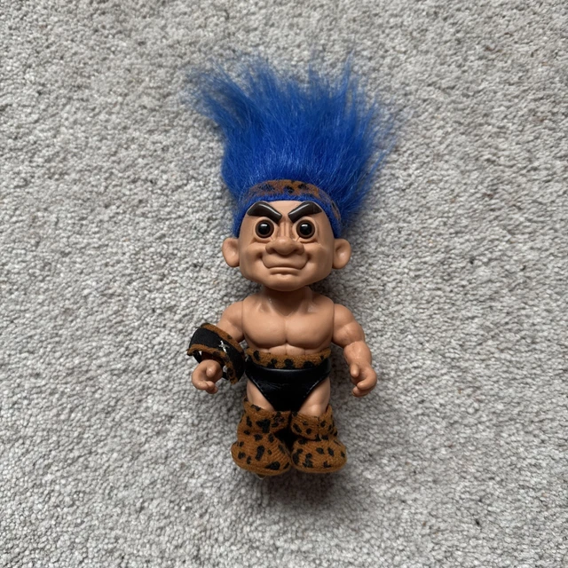 VINTAGE BERRIE RUSS Muscle Biker Wrestler Troll With blue Hair Doom ...