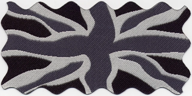 UNION JACK MONOCHROME UK Flag Woven Badge Patch Motif 98mm x 48mm IRON ON EUR 2,42 - PicClick FR