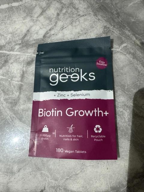 NUTRITION GEEKS BIOTIN Growth+ £2.75 - PicClick UK