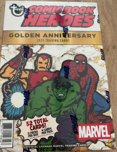 2025 TOPPS MARVEL Comic Book Heroes 1975 Golden Anniversary Hobby Box ...