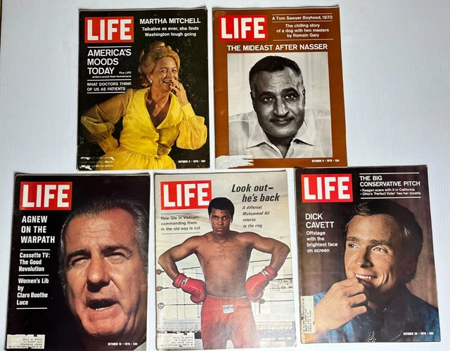 LIFE MAGAZINE LOT Full Month October 1970 2, 9, 16, 23, 30 1970 ...