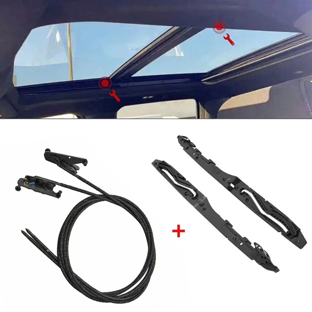 STRONG SUNROOF GLASS Cables+Track Assembly for Ford F150 and For F250 ...